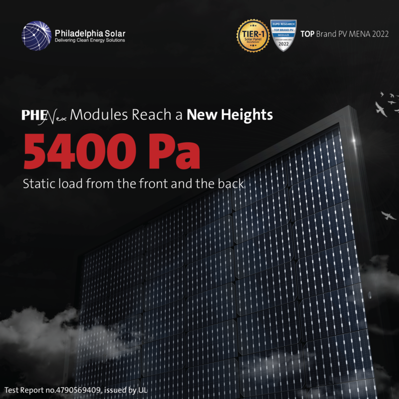 Static mechanical load for Phenex module has shown outstanding results ...